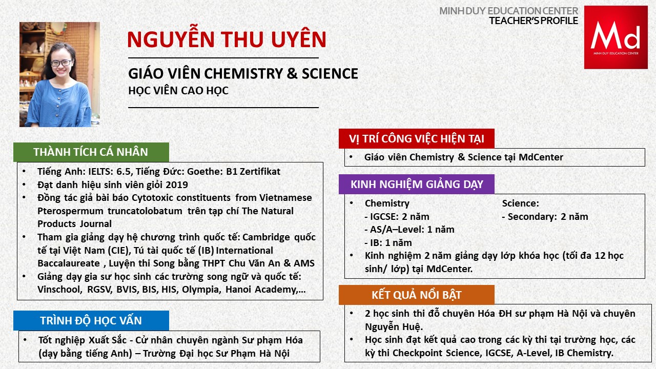 Cô giáo Nguyễn Thu Uyên – MdCenter